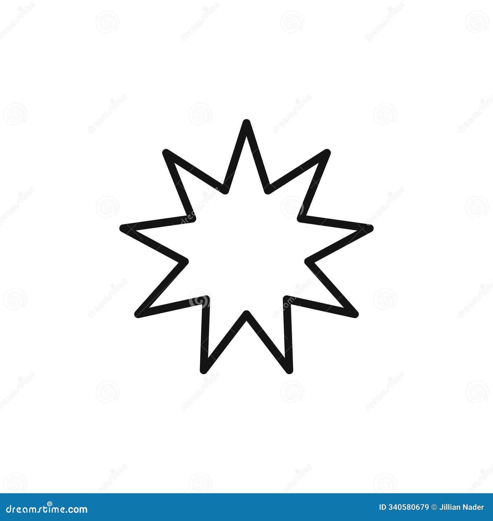 Starburst Icon Thin Line Art Isolated Stock Vector - Illustration of ...