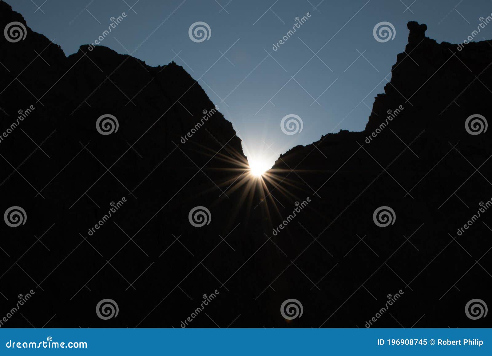 Starburst Images Against the Sharp Hills at Norbeck Pass Stock Image ...