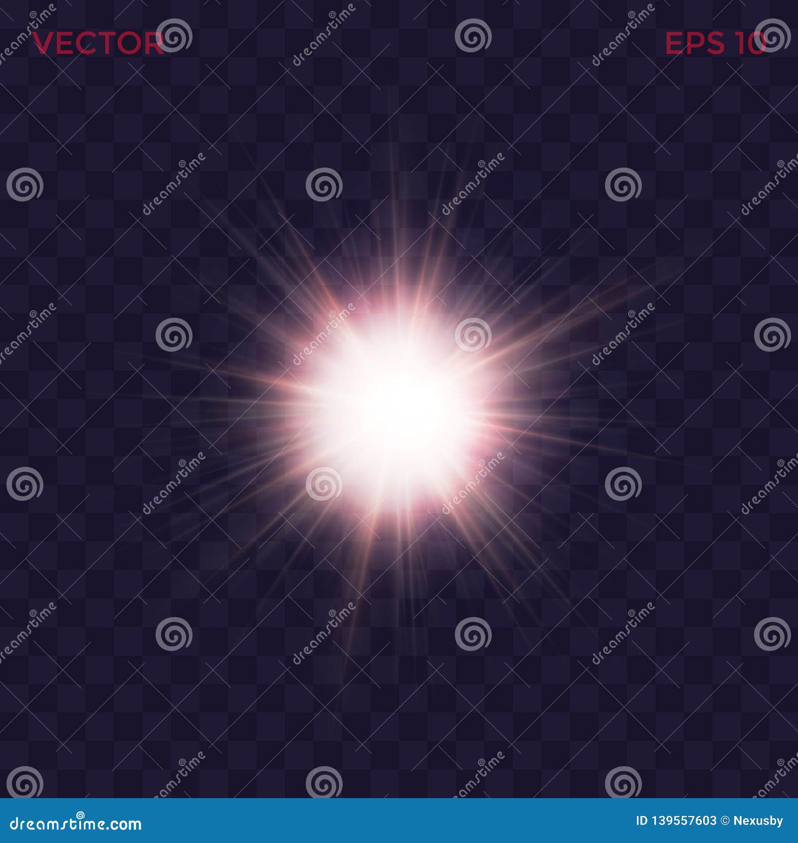 Starburst Light Effect, Vector Stock Vector - Illustration of ...