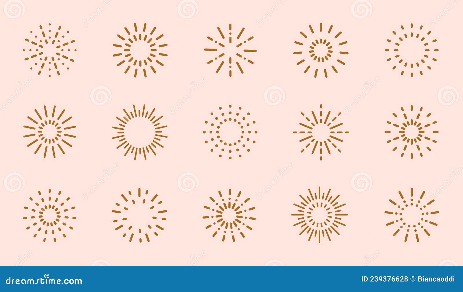Starburst Line Art Icon. Vector Logo Spark Sunburst Stock Vector ...