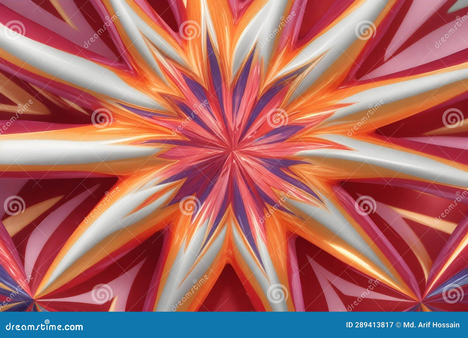 A Starburst Pattern of Abstract Shapes Generated by Ai Stock ...
