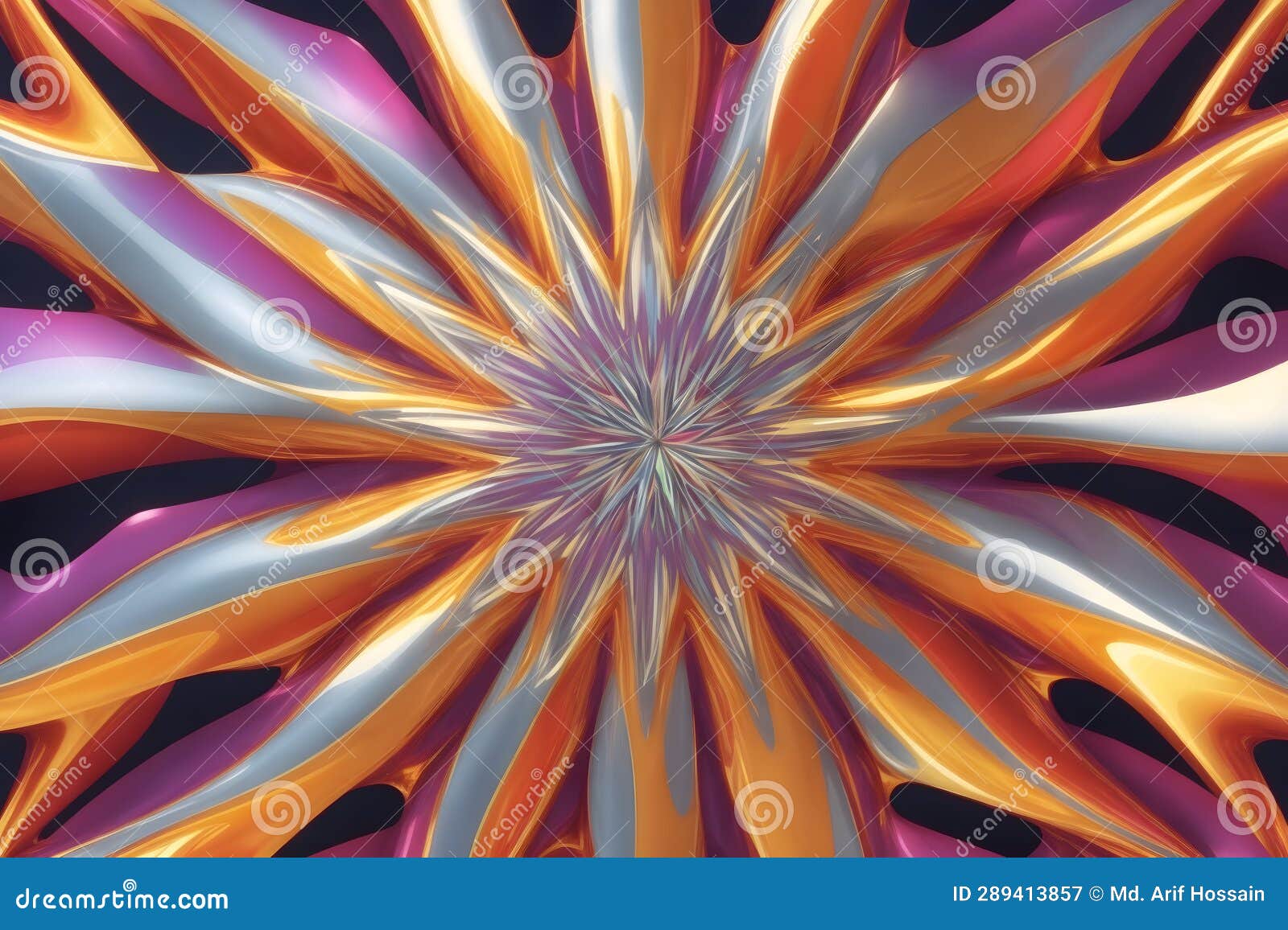 A Starburst Pattern of Abstract Shapes Generated by Ai Stock ...