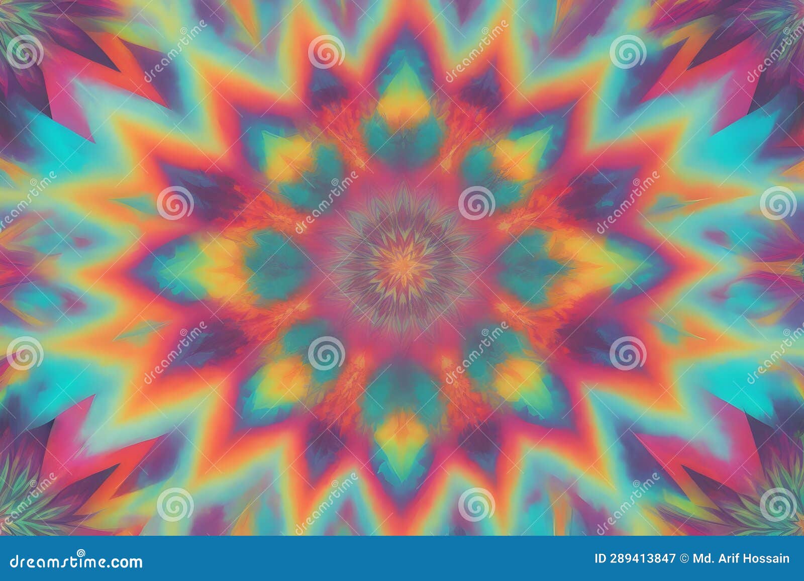 A Starburst Pattern of Abstract Shapes Generated by Ai Stock ...