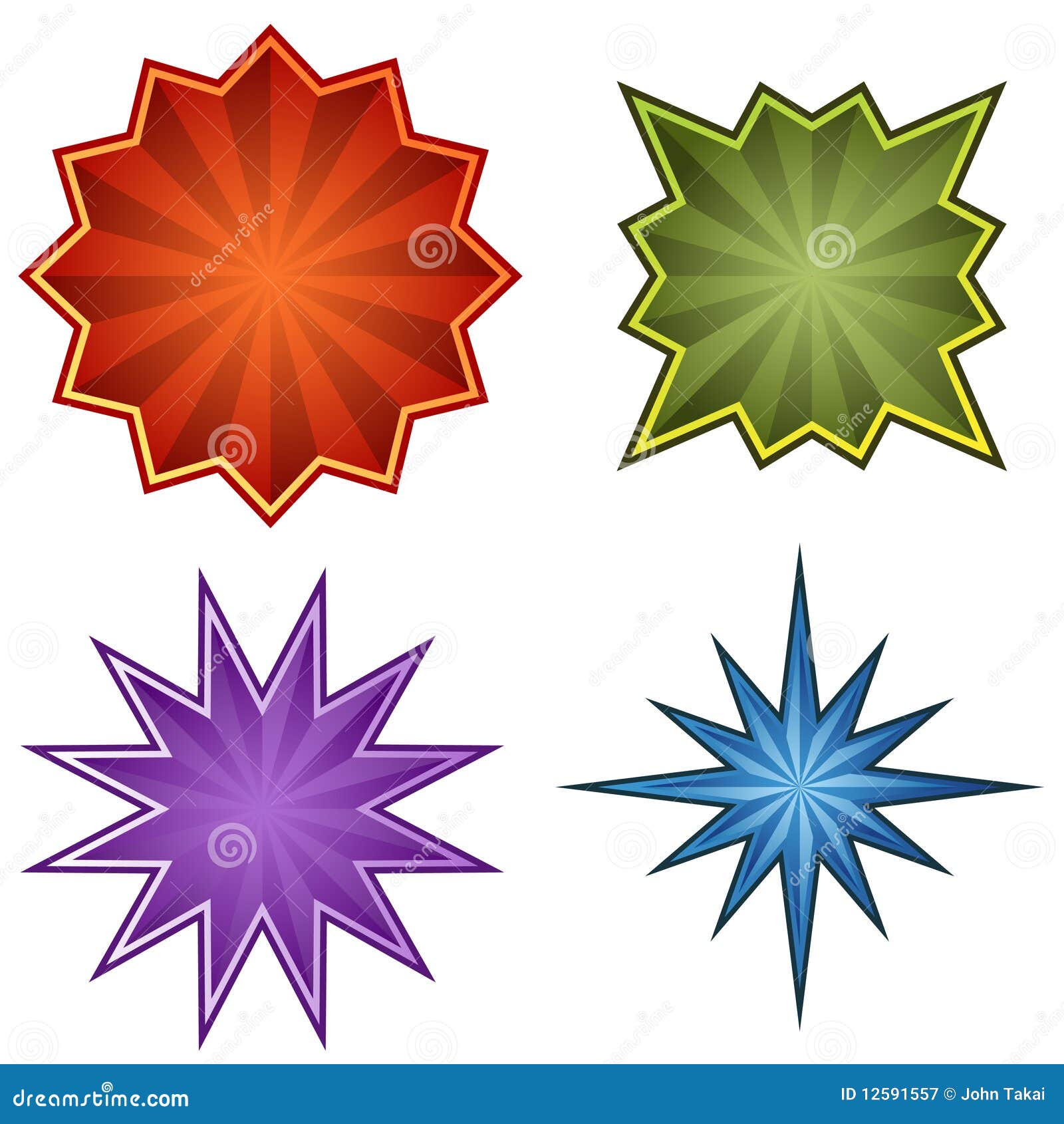 Starburst Set stock vector. Illustration of element, blue - 12591557