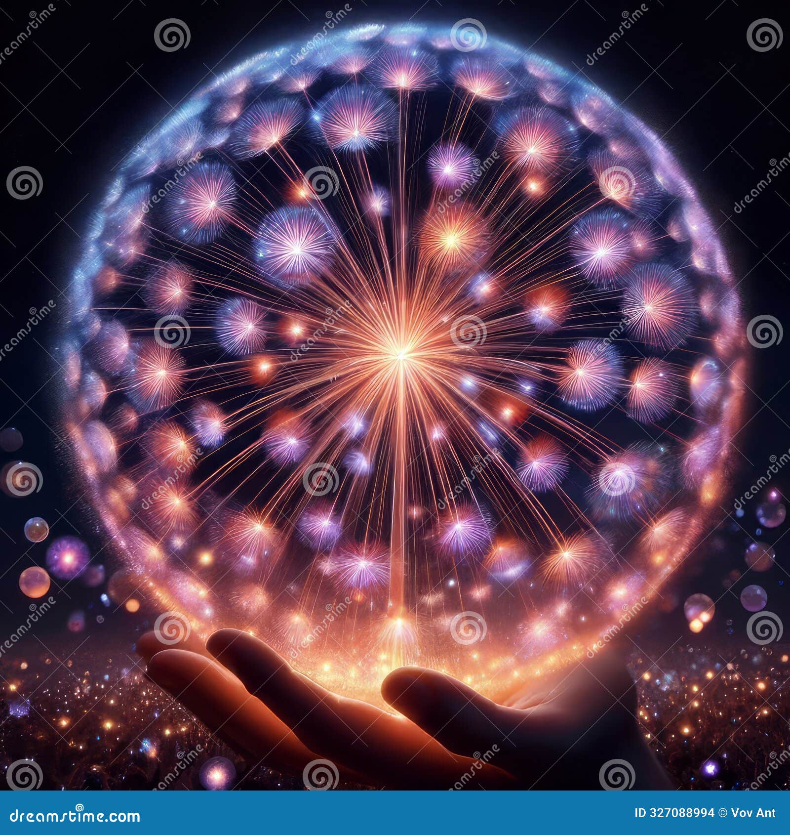 21 86. Starburst Shells_ Large, Spherical Fireworks Th Stock ...