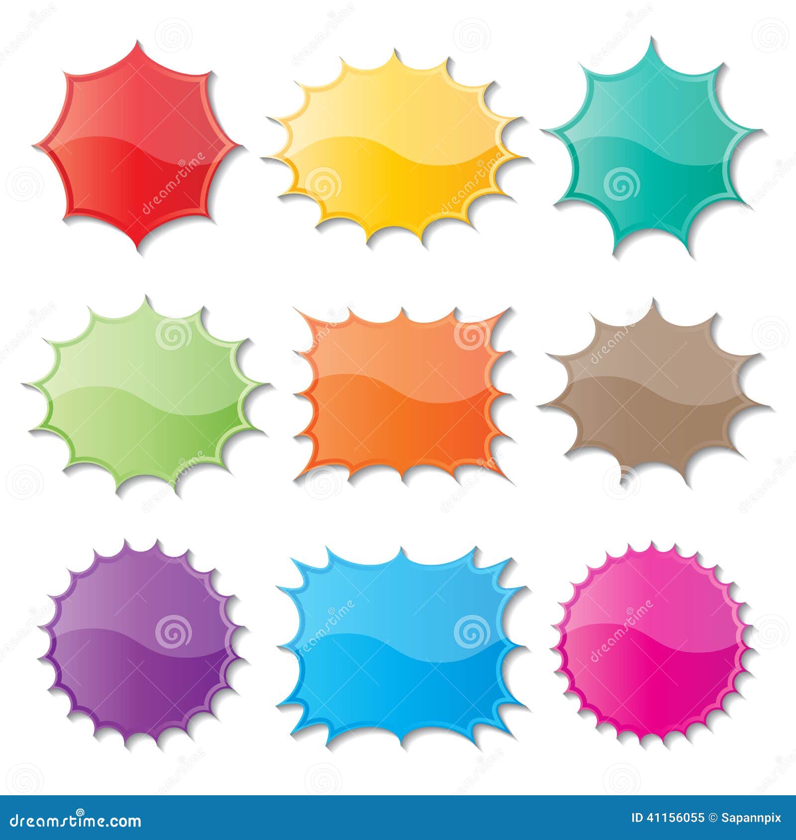 Starburst Speech Bubbles Cartoon Vector | CartoonDealer.com #38568275
