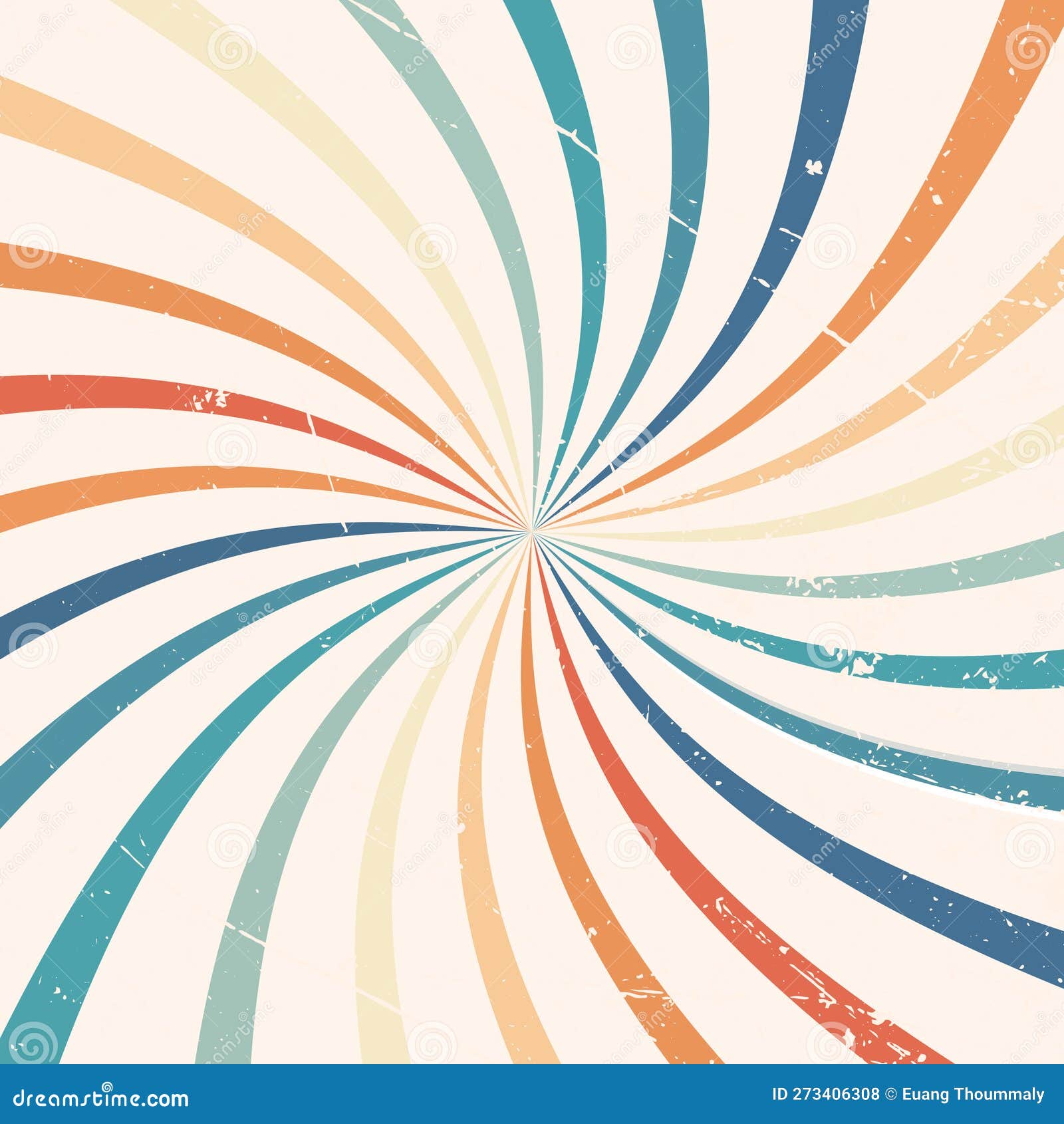 Starburst Sunburst Swirl Pattern Retro Groovy Sunburst Background