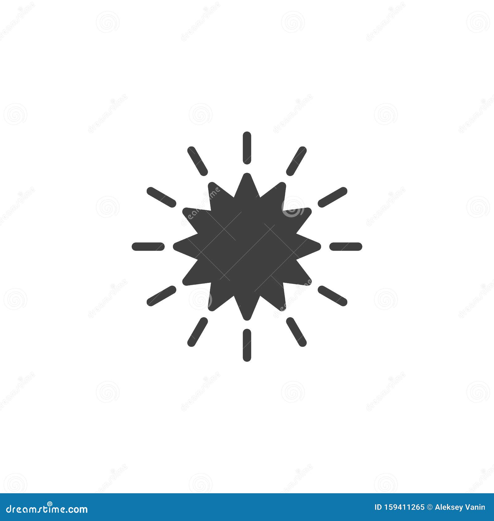Starburst vector icon stock vector. Illustration of explosion - 159411265