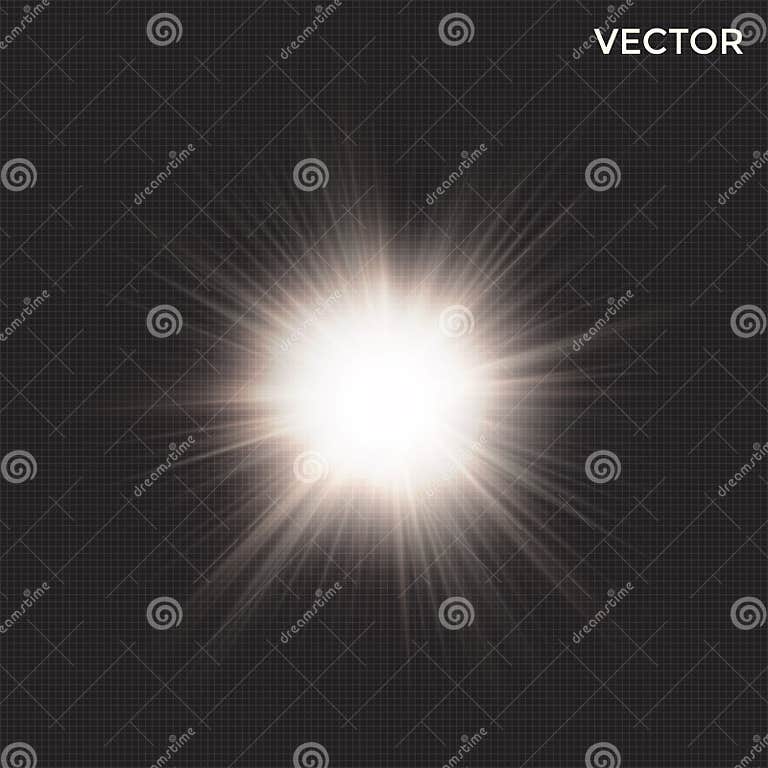 Starburst Vector, Transparent Light Effect Stock Vector - Illustration ...
