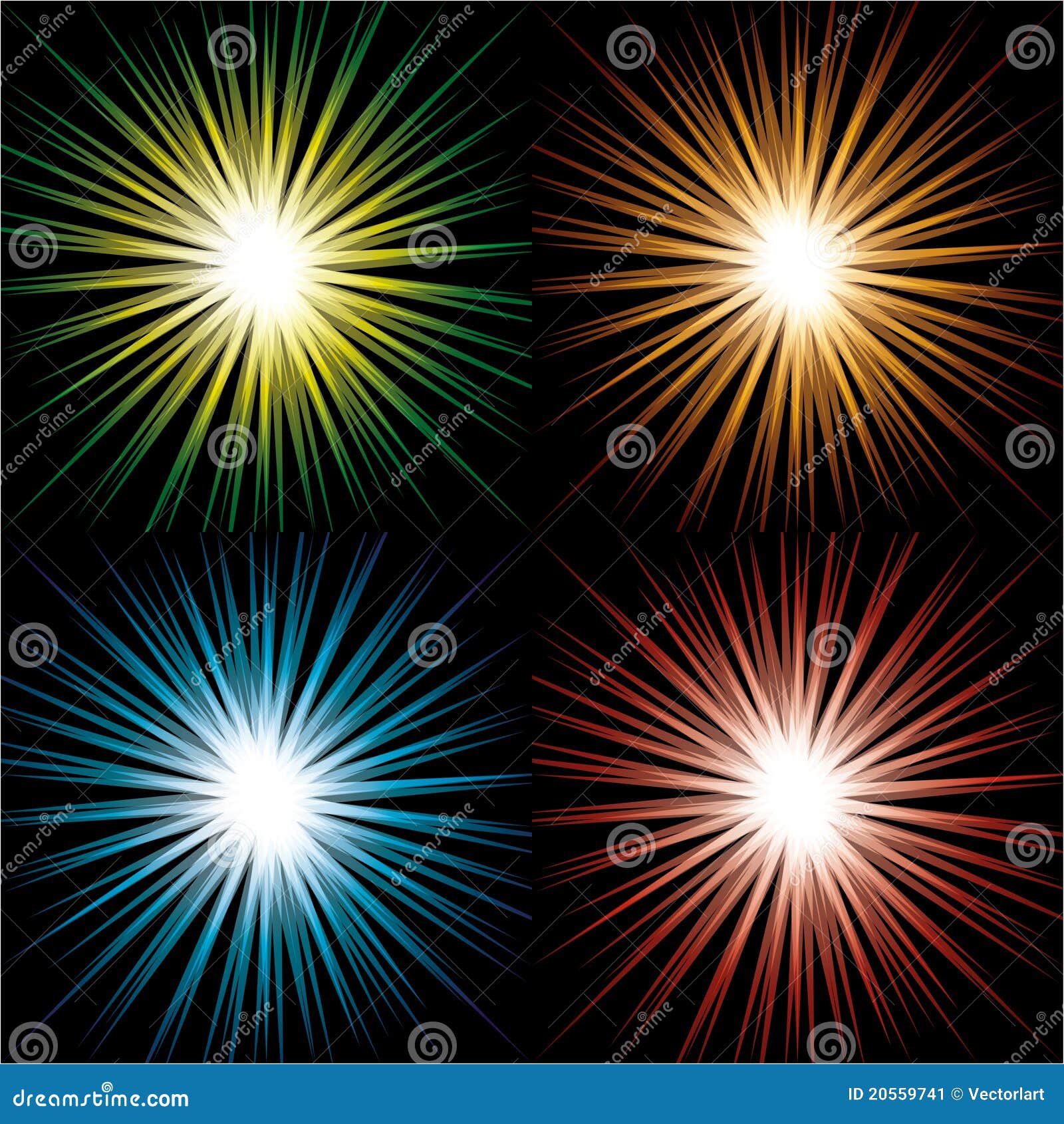 Starbursts stock vector. Illustration of spotlight, motion - 20559741