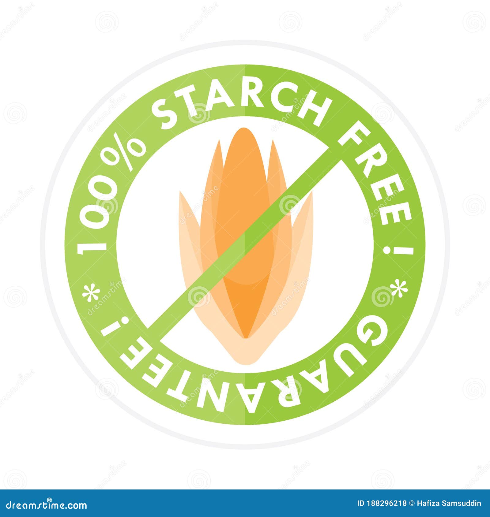 Starch Free Label. Vector Illustration Decorative Design Stock Vector ...