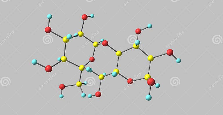 Starch Molecular Structure Isolated on Grey Stock Illustration ...