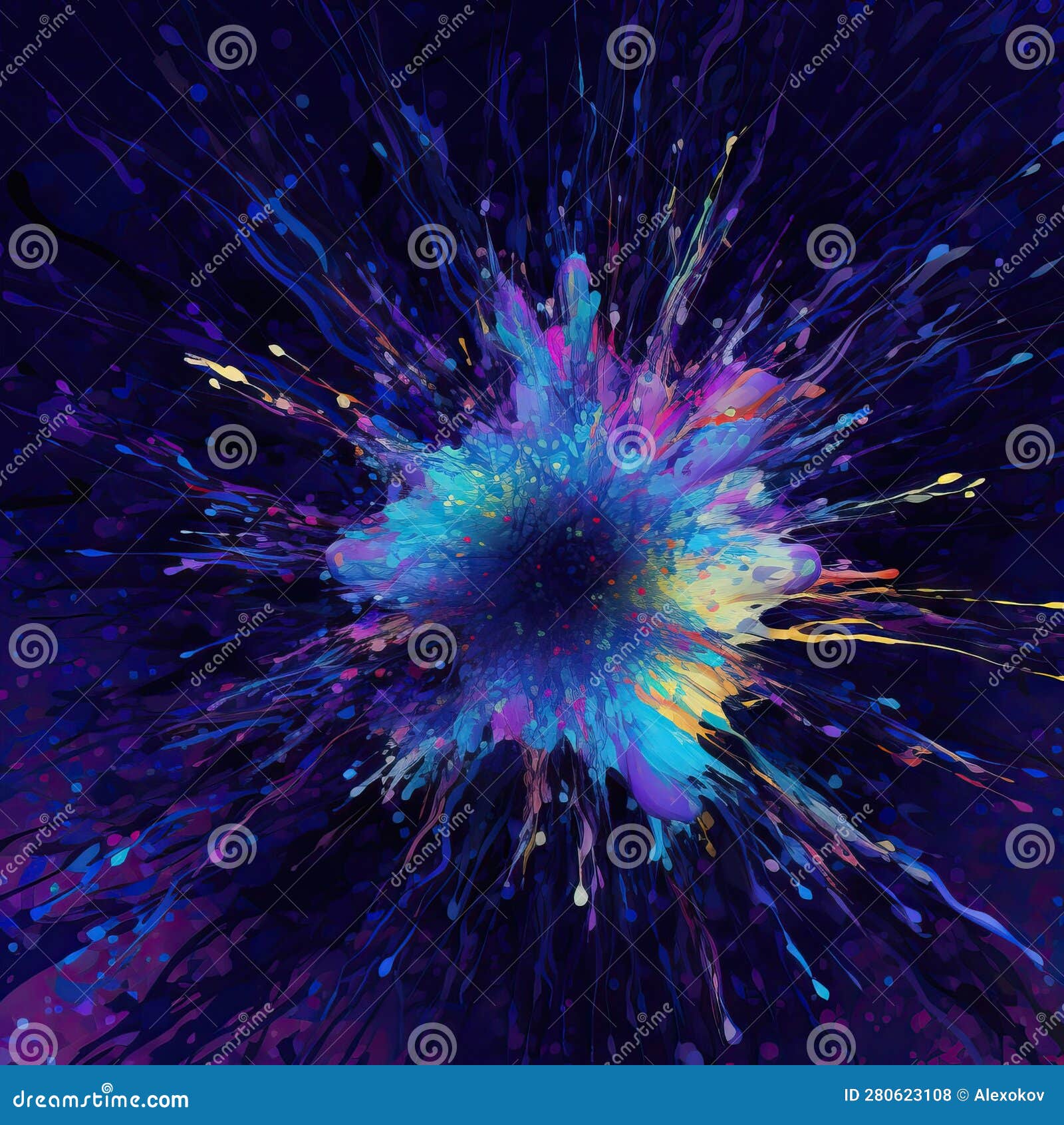 Stardust Explosion in Contemporary Era: a Vibrant Nighttime Abstract ...