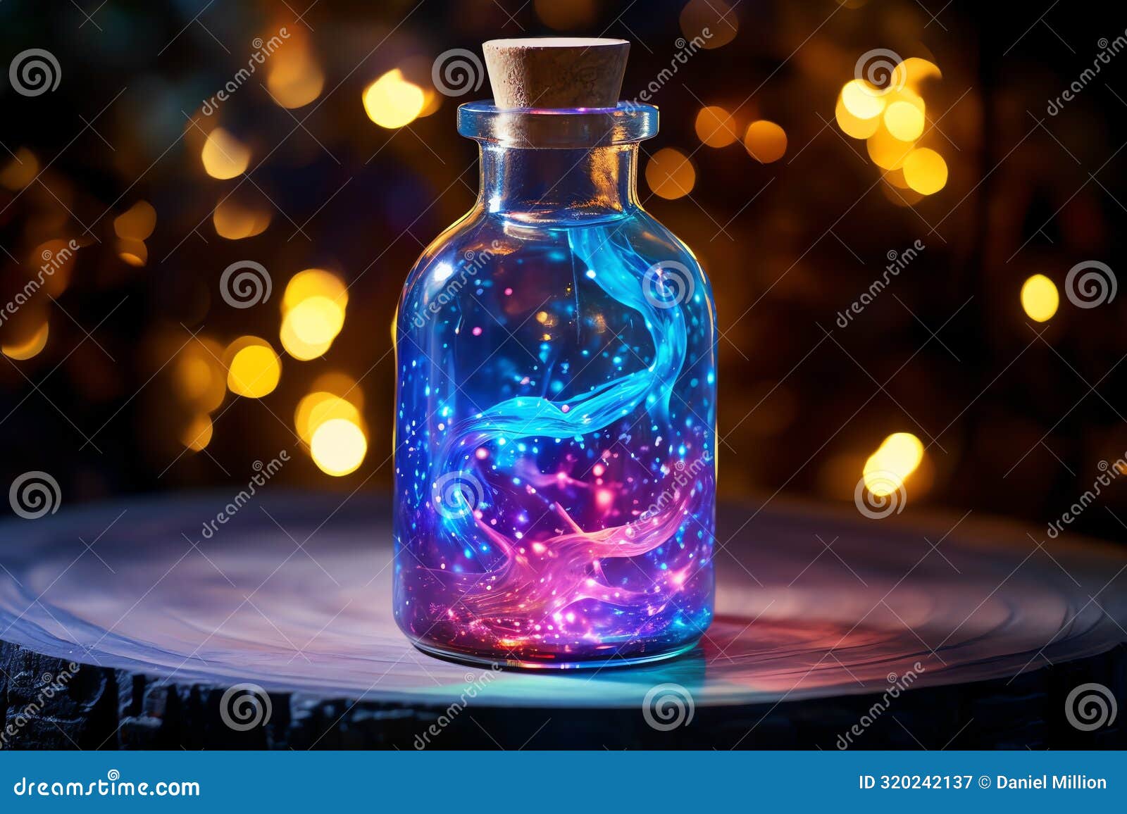 Stardust Potion Fantasy Sky Night Gazing Stock Illustration ...