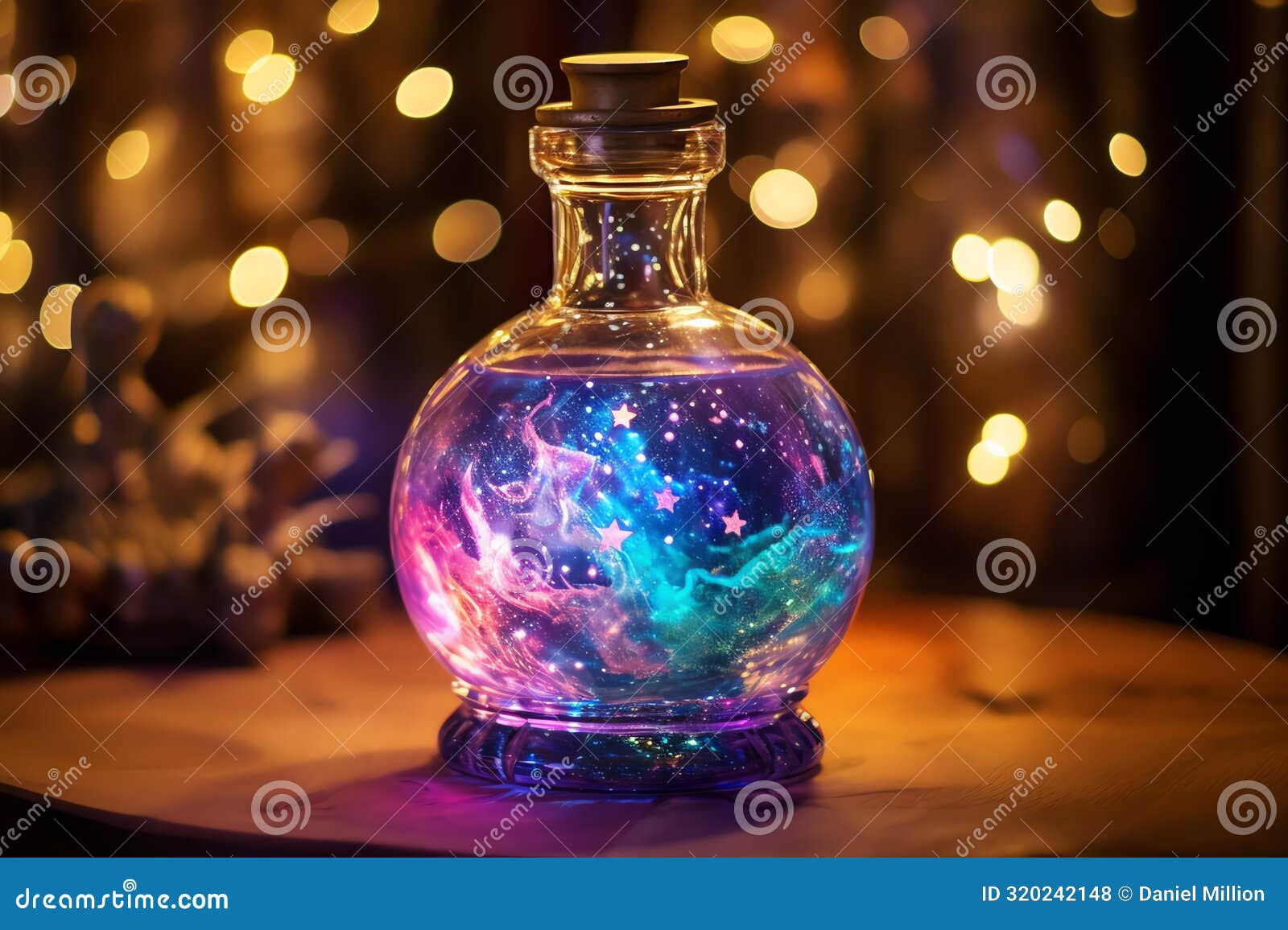Stardust Potion Fantasy Sky Night Gazing Stock Illustration ...