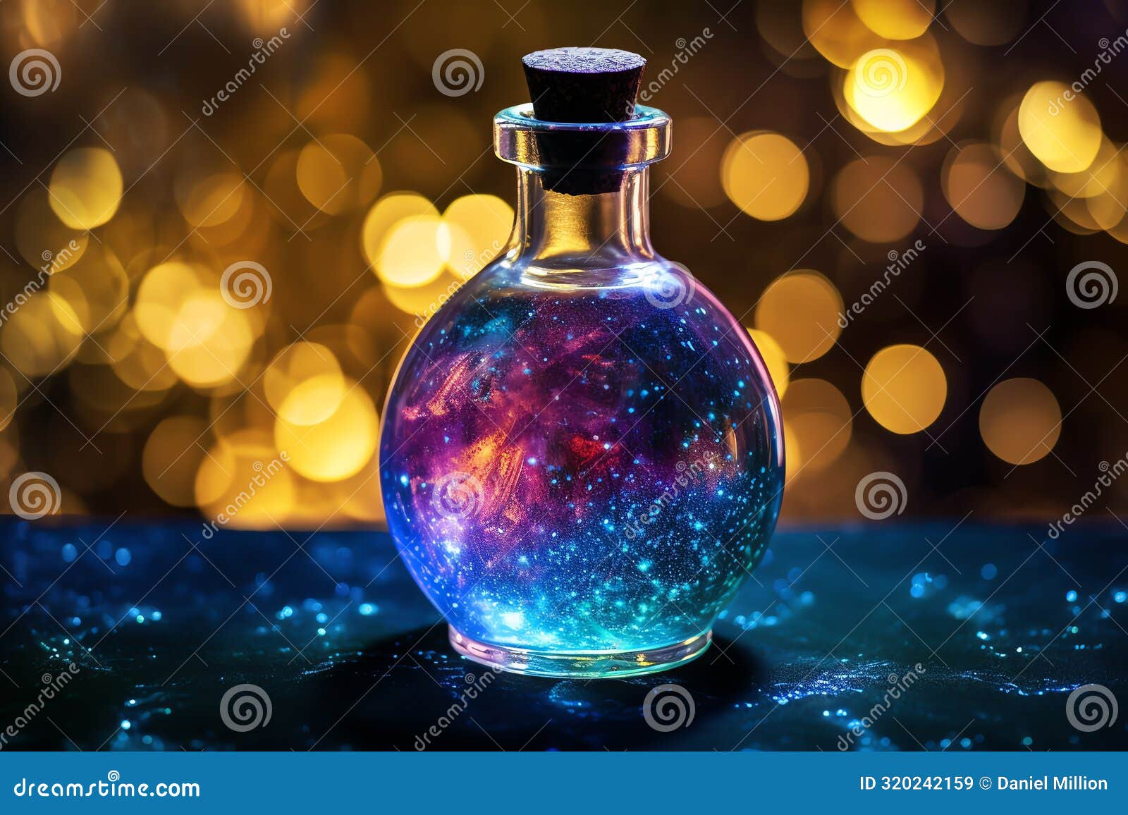 Stardust Potion Fantasy Sky Night Gazing Stock Illustration ...