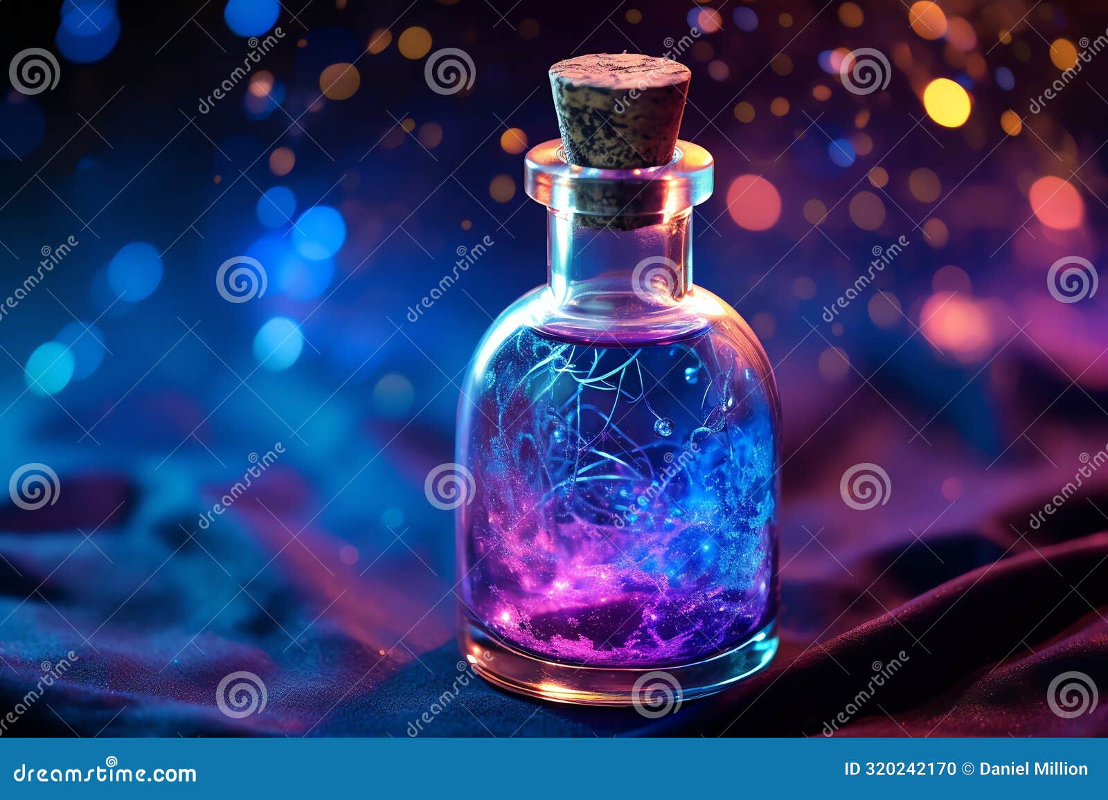 Stardust Potion Fantasy Sky Night Gazing Stock Illustration ...
