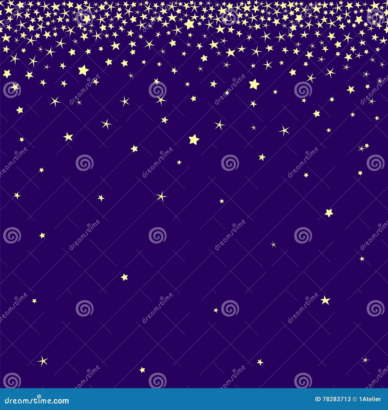 Stardust and Star Rain Vector Seamless Vector. Falling Stars Vector ...