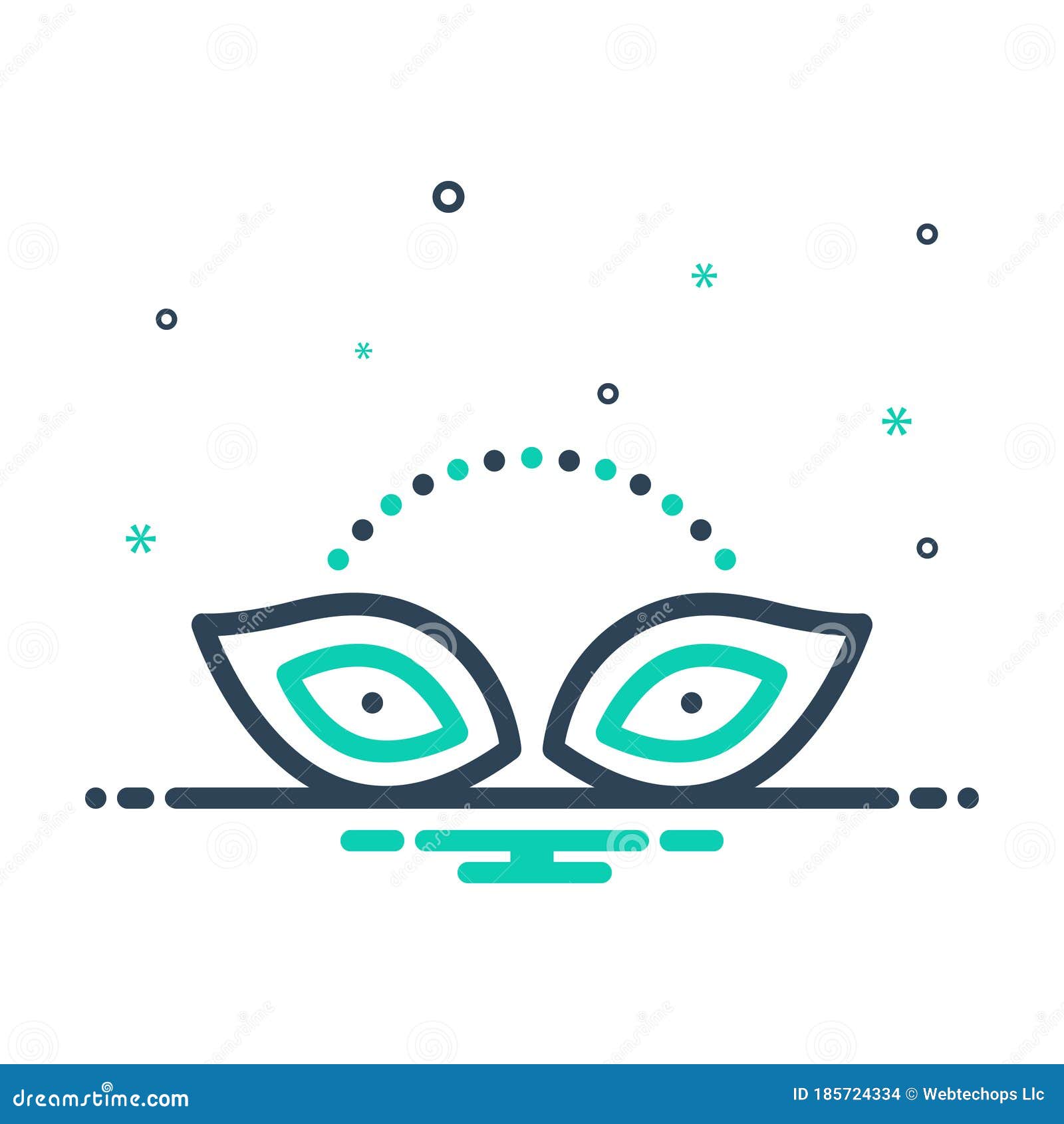 Mix Icon For Stare, Gaze And Look Vector Illustration | CartoonDealer ...