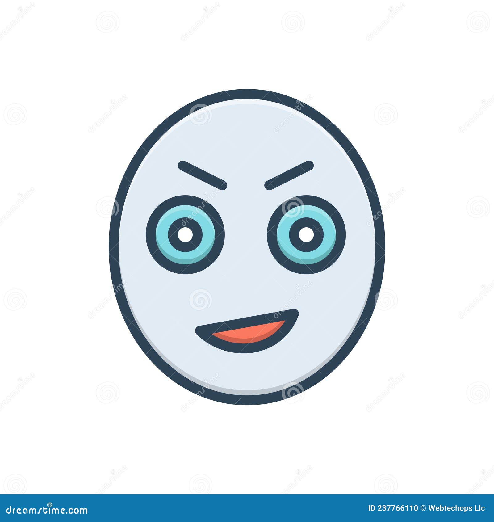 Color Illustration Icon for Stare, Emoji and Observe Stock Illustration ...