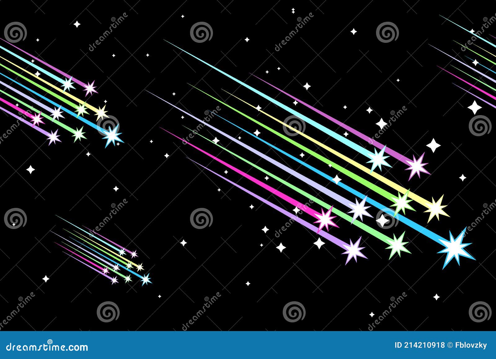 Starfall - Minimalistic Cartoon Seamless Vector Pattern Stock Vector ...