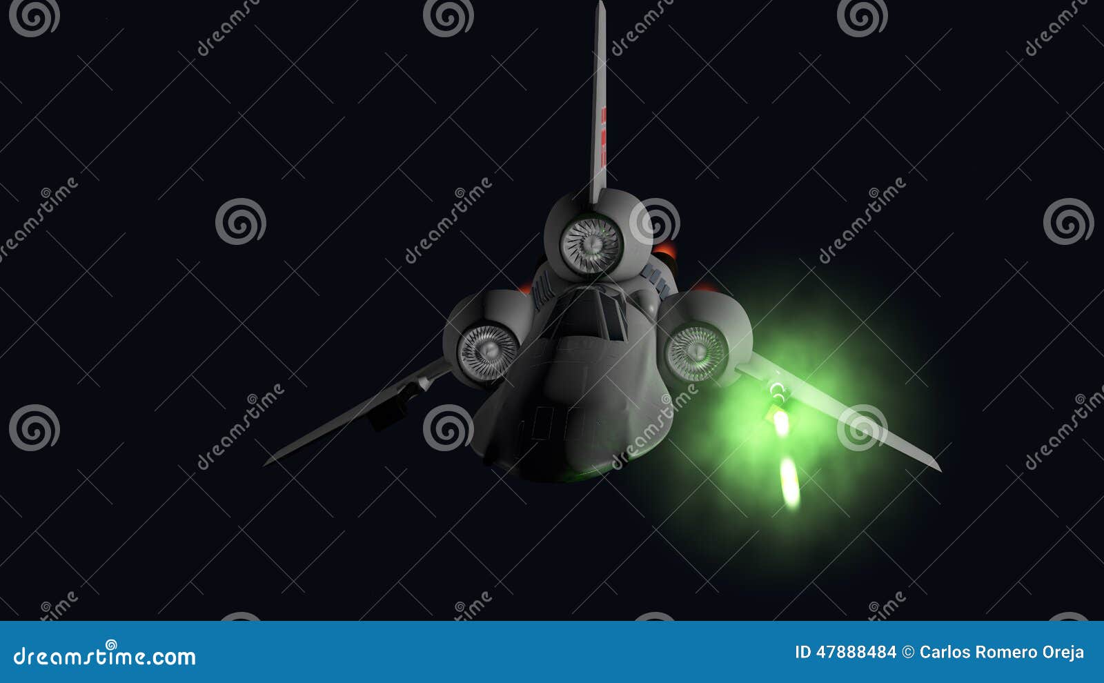 Starfighter front firing stock illustration. Illustration of power ...