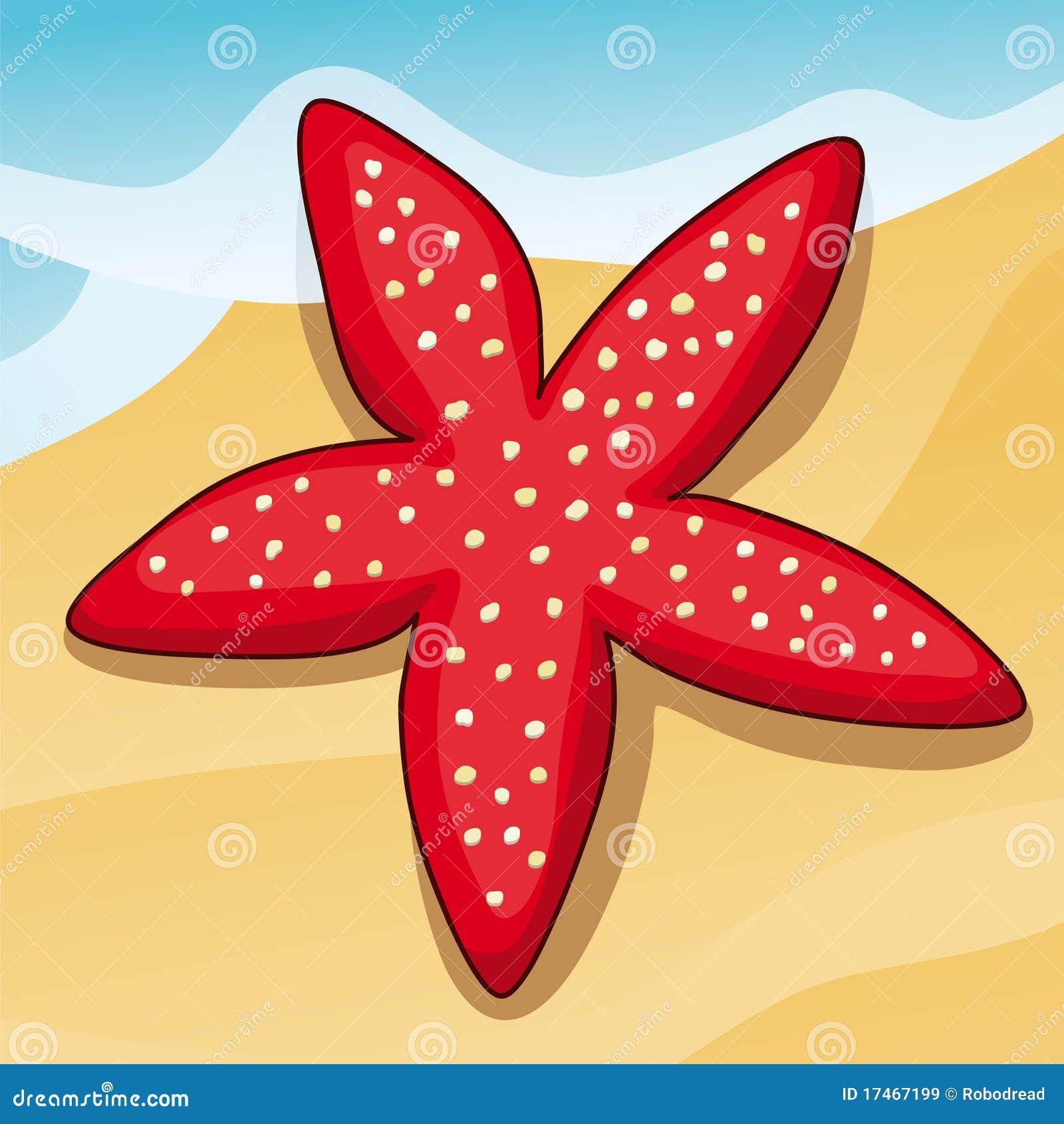 Starfish stock illustration. Illustration of beach, vector - 17467199
