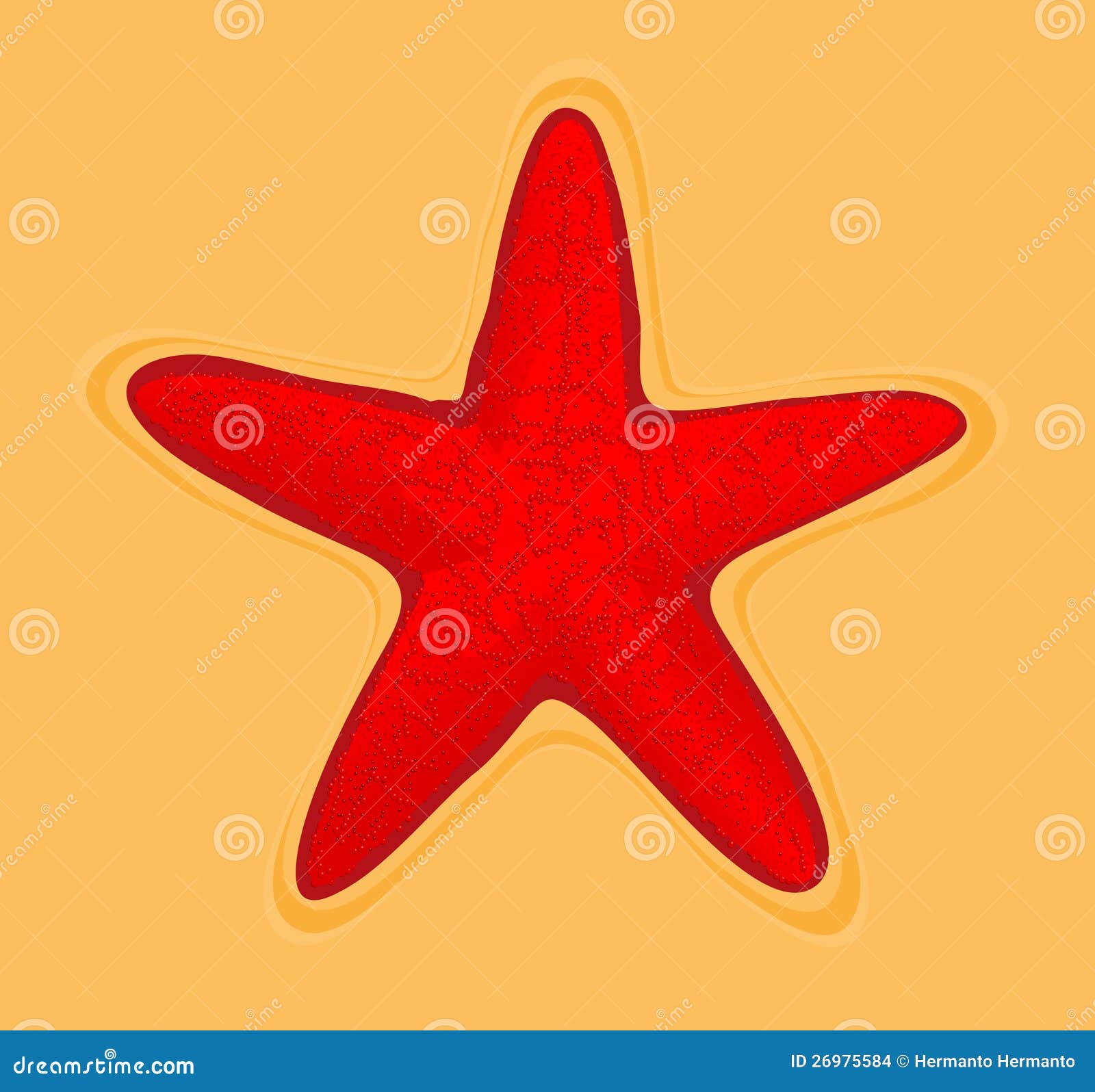 Starfish stock vector. Illustration of single, color - 26975584