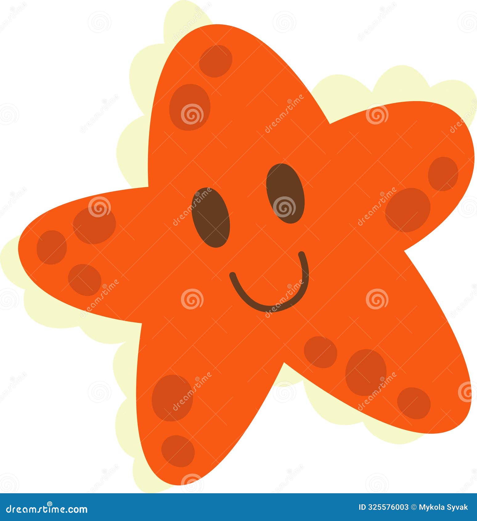 Starfish Character Hand Drawn Stock Illustration - Illustration of ...