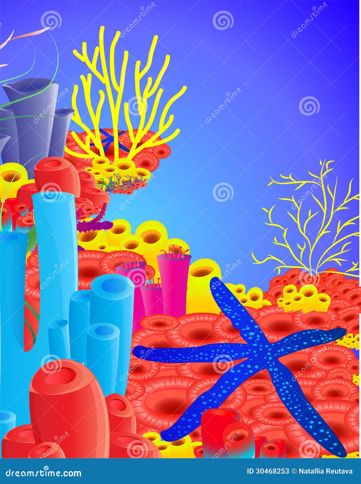 Coral Reef Drawing No Color Stock Illustrations – 11 Coral Reef Drawing ...