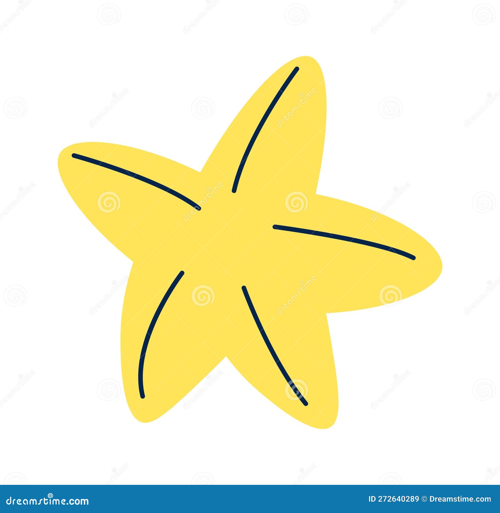Starfish design element stock vector. Illustration of seashell - 272640289