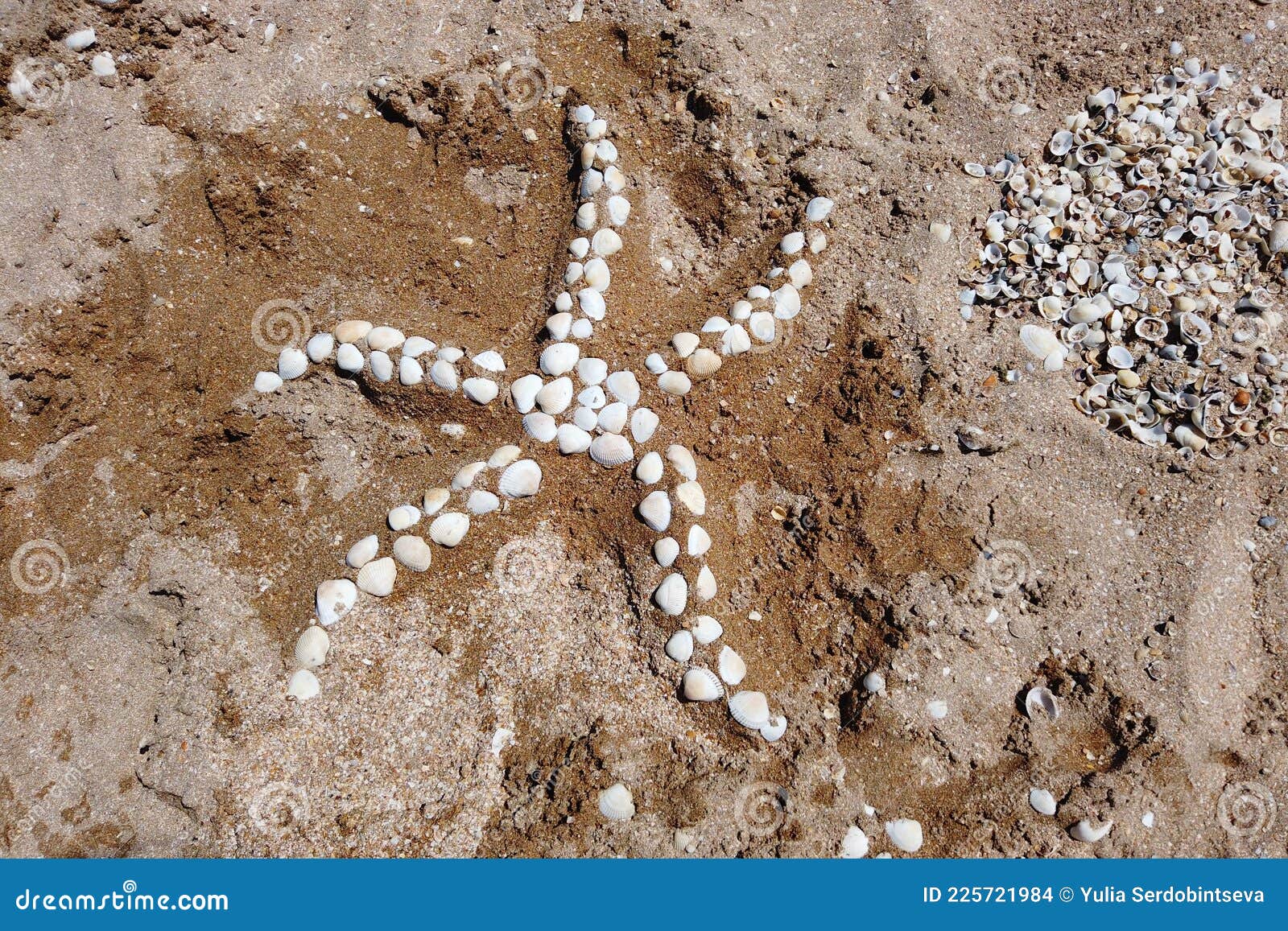 Starfish, a Figure Made of Sand and Shells Stock Photo - Image of ...