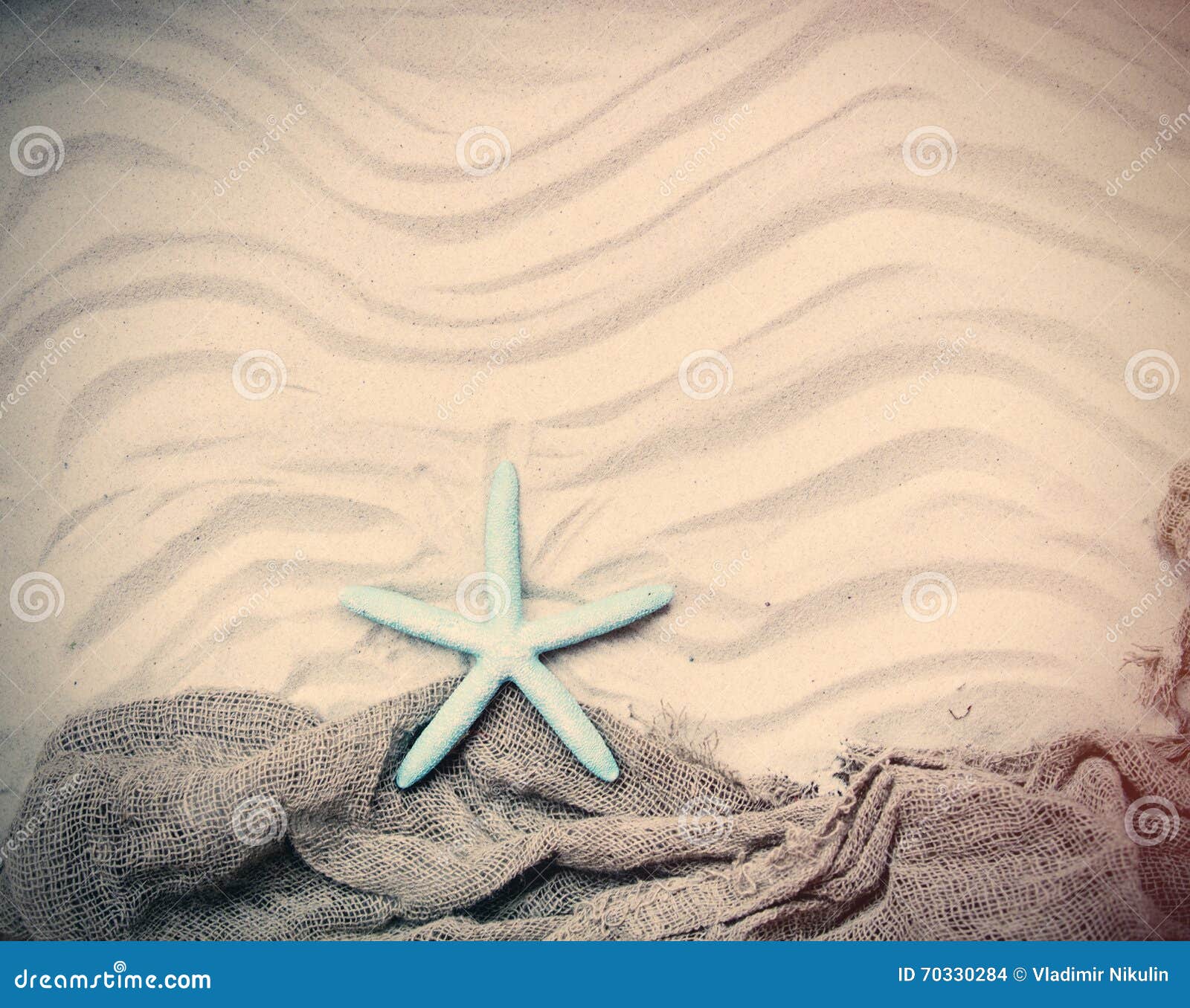 Starfish and Fishnet on the Sand Stock Photo - Image of nature, travel ...