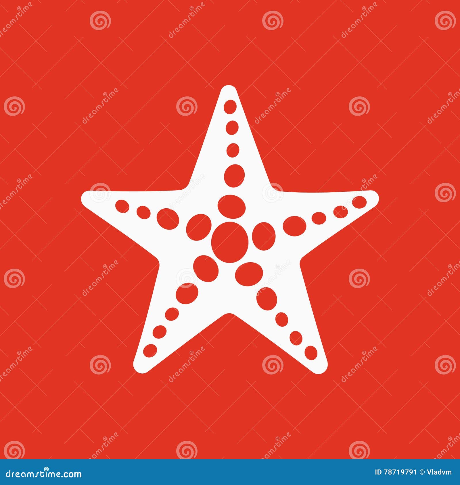 The Starfish Icon. Ocean Symbol Stock Vector - Illustration of animal ...