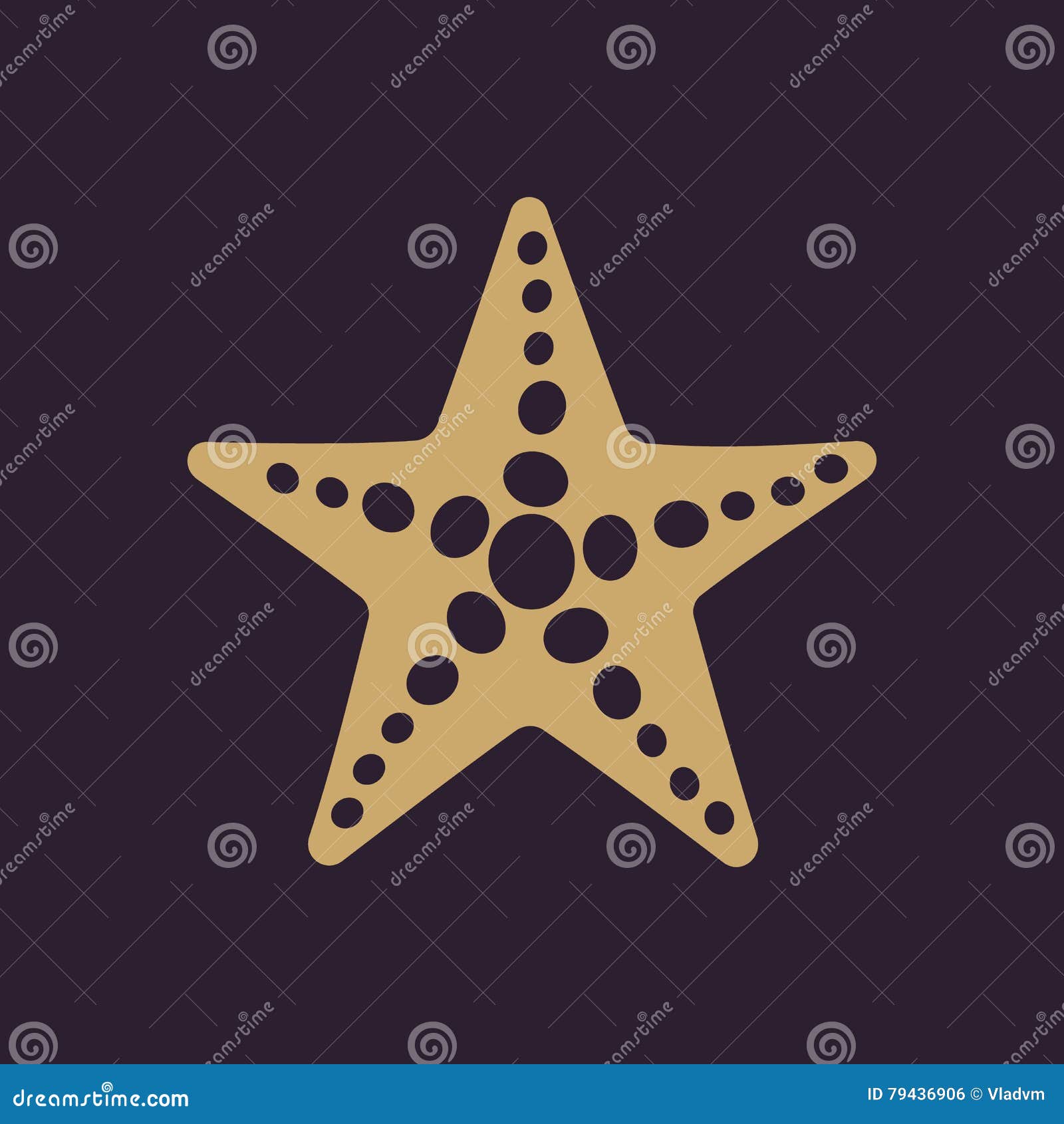 The Starfish Icon. Ocean Symbol Stock Vector - Illustration of beach ...