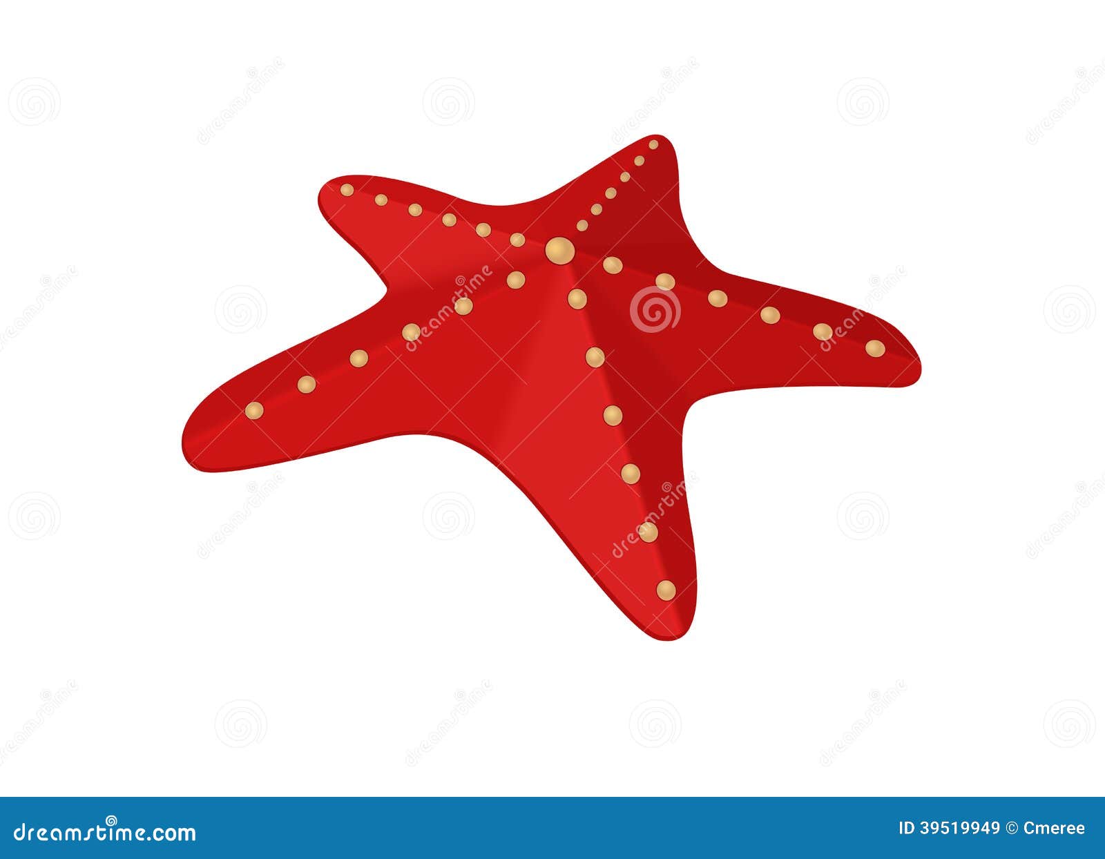 Starfish stock vector. Illustration of orange, shape - 39519949