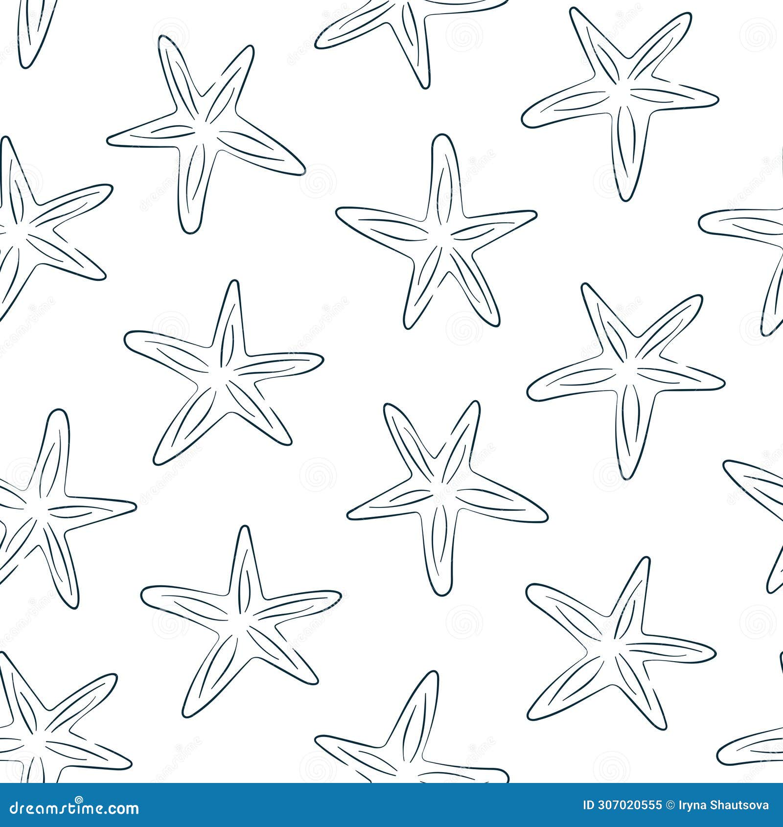 STARFISH LINE ART. Vector Sea Star. Continuous Line Drawing Vector ...