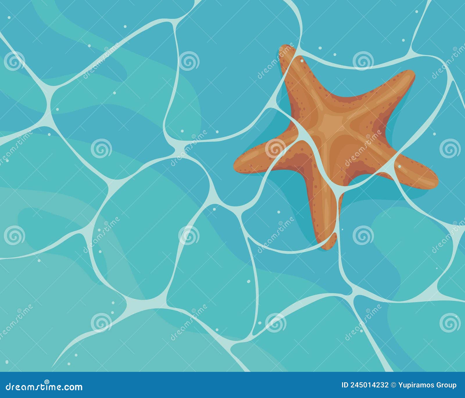 Starfish in the sea stock vector. Illustration of ocean - 245014232