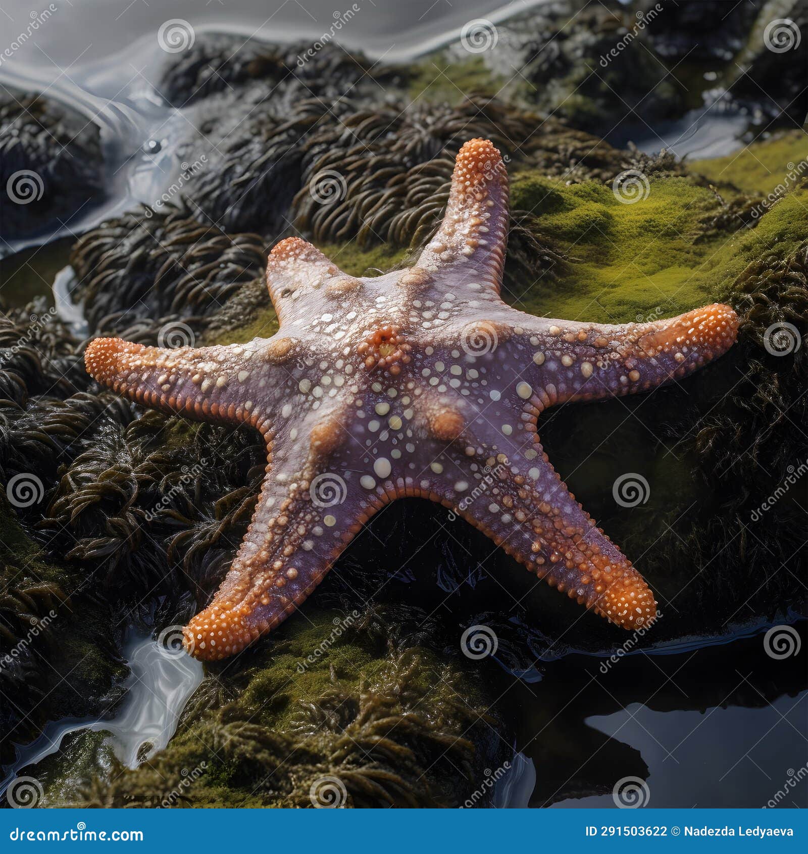 A Starfish in a Strange Position on a Beach or on Rocks, Looking Dead ...