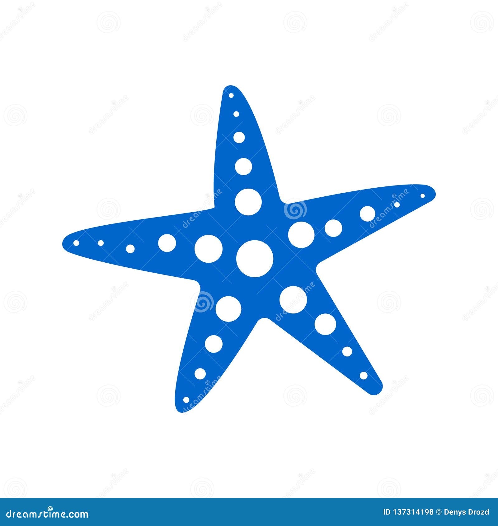 Starfish Vector Icon Illustration. Stock Illustration - Illustration of ...