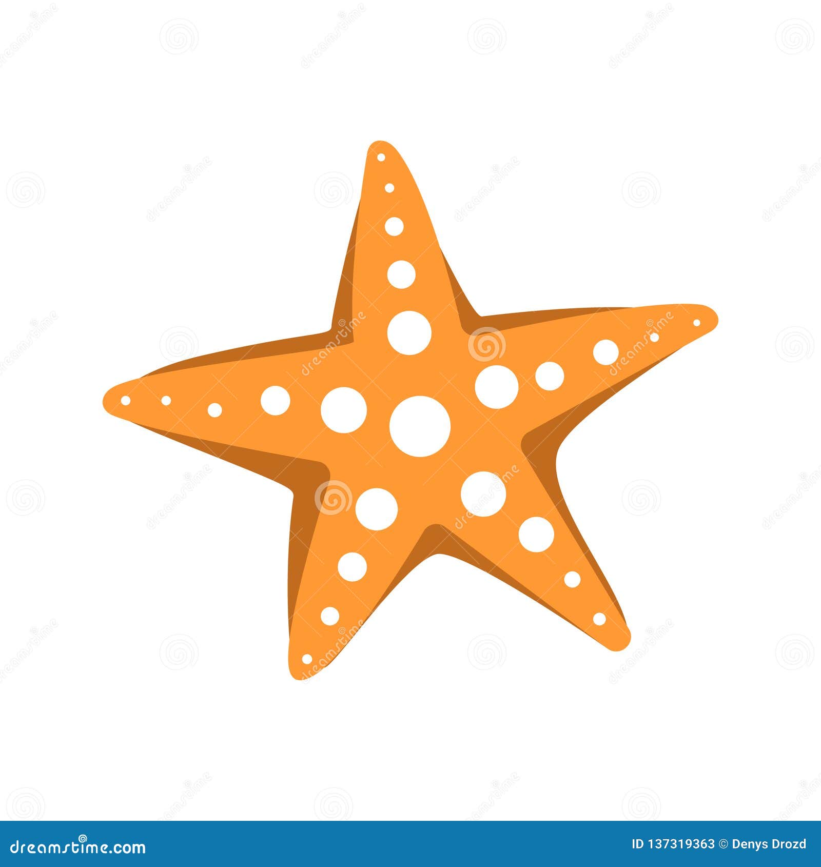 Starfish Vector Icon Illustration Stock Vector - Illustration of icon ...
