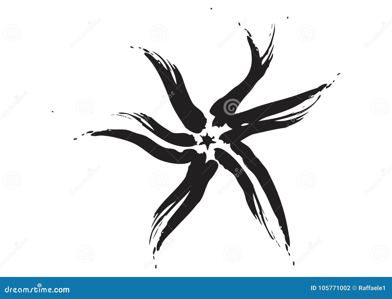 Starfish Vector Stylized stock vector. Illustration of logotype - 105771002