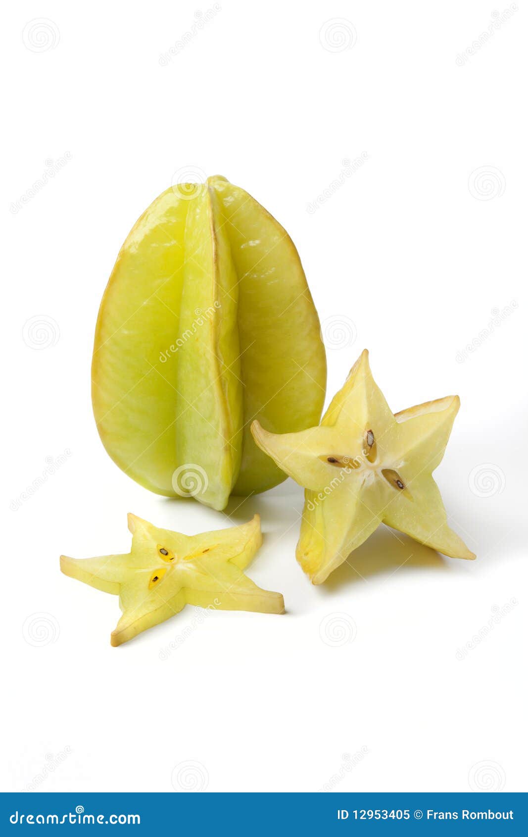 Starfruit Entier Avec Des Parts Image stock - Image du manger ...