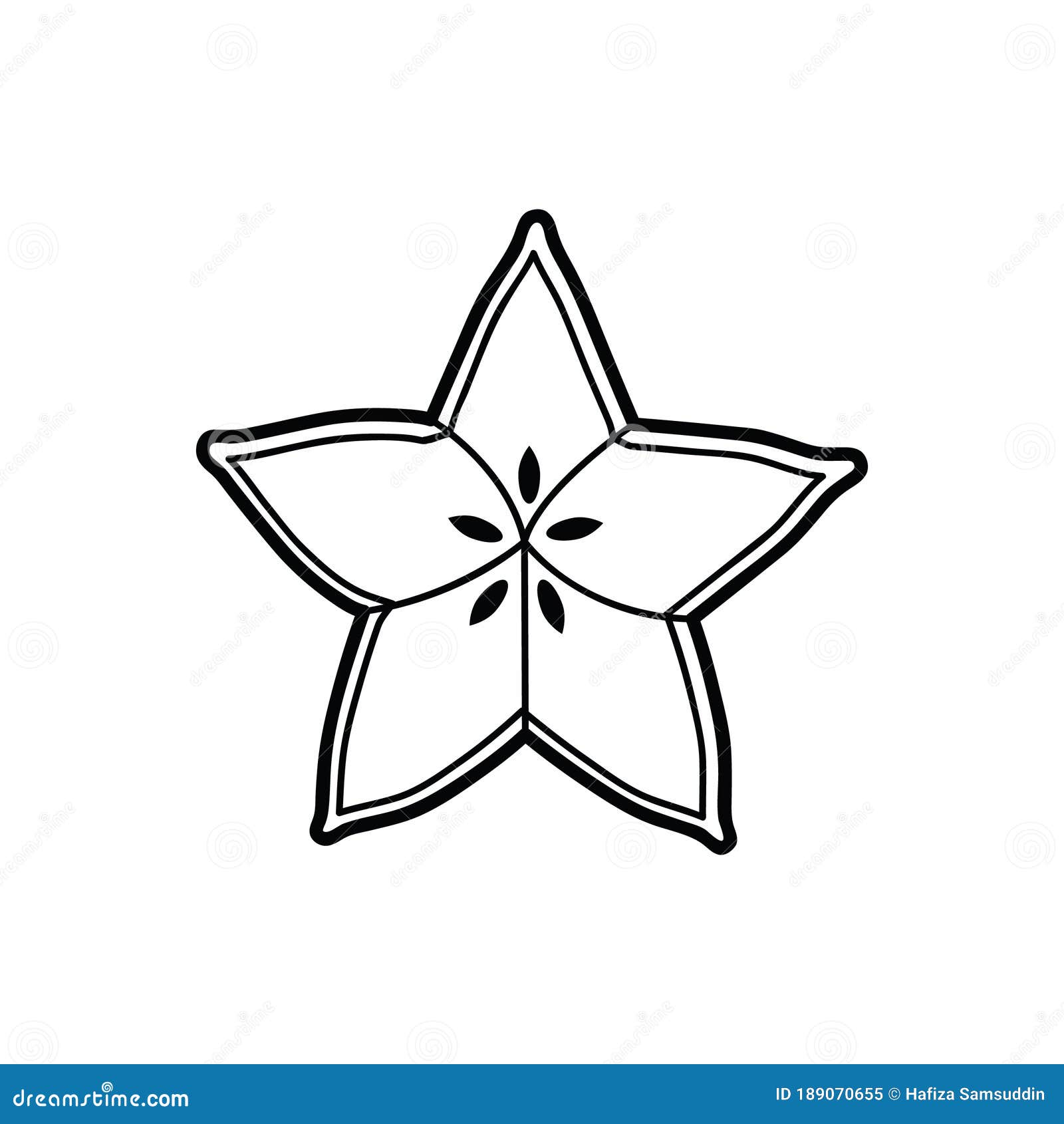 Starfruit Slice. Vector Illustration Decorative Design Stock Vector ...