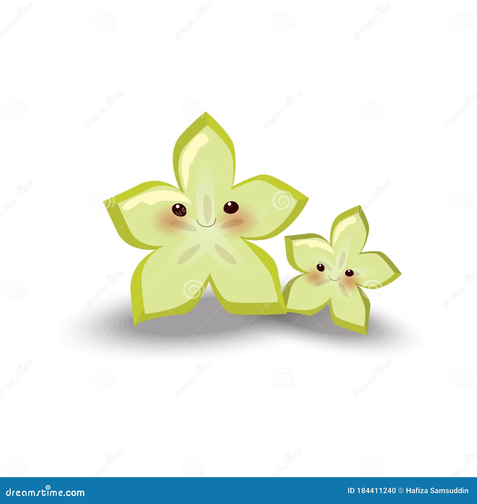 Starfruit Vector Carambola Icon. Star Fruit Averrhoa Slice Fresh ...