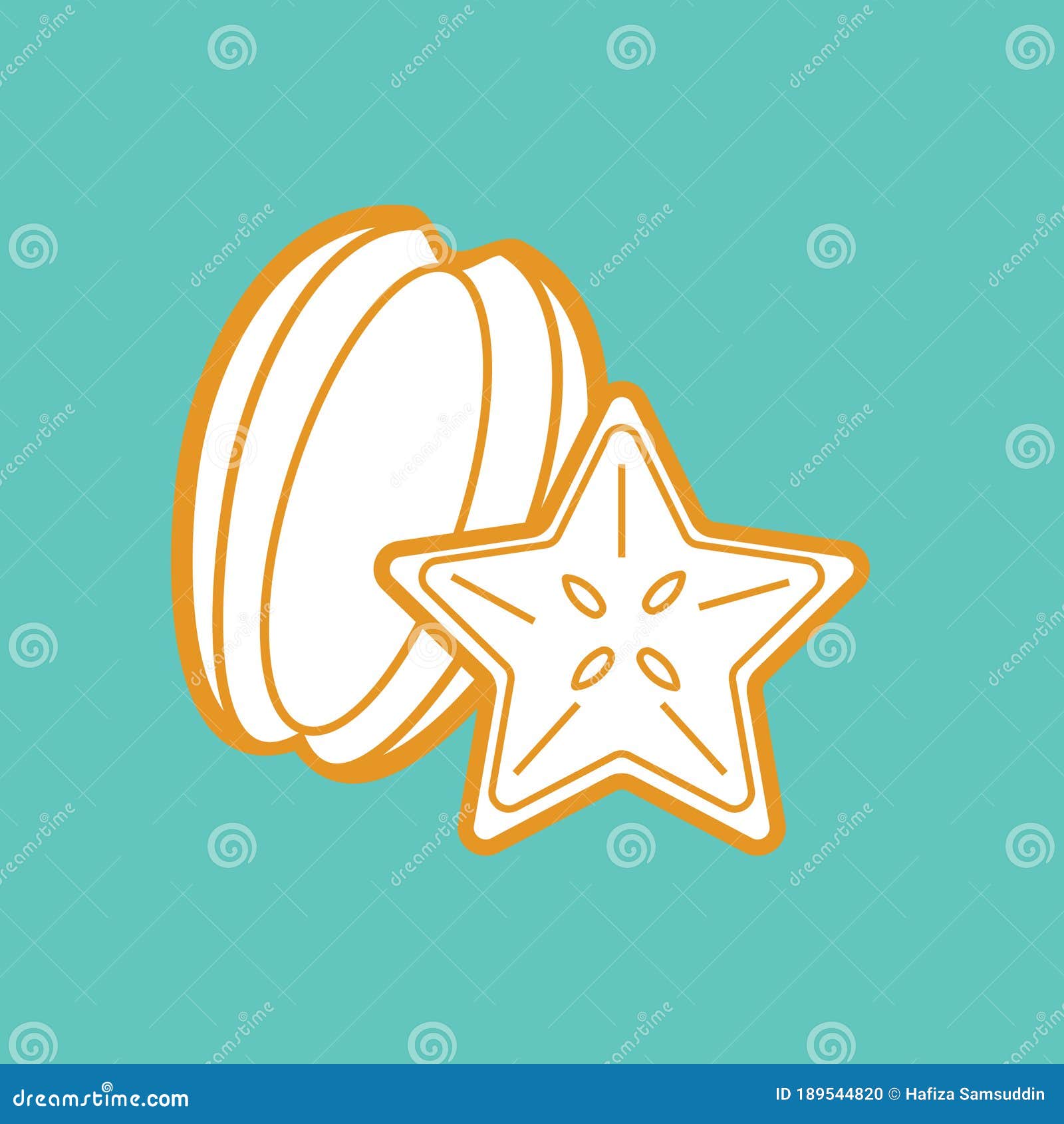 Starfruit. Vector Illustration Decorative Design Stock Vector ...