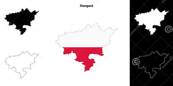 Stargard outline map stock illustration. Illustration of isolated ...