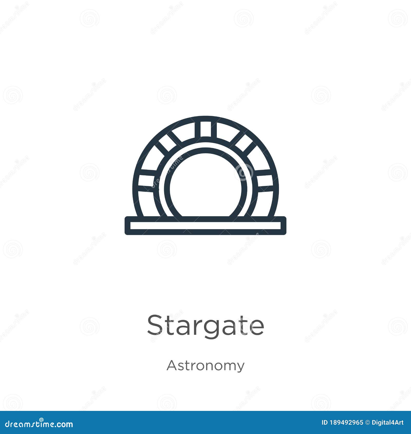 Stargate Vector Icon In 6 Different Modern Styles. Black, Two Colored ...