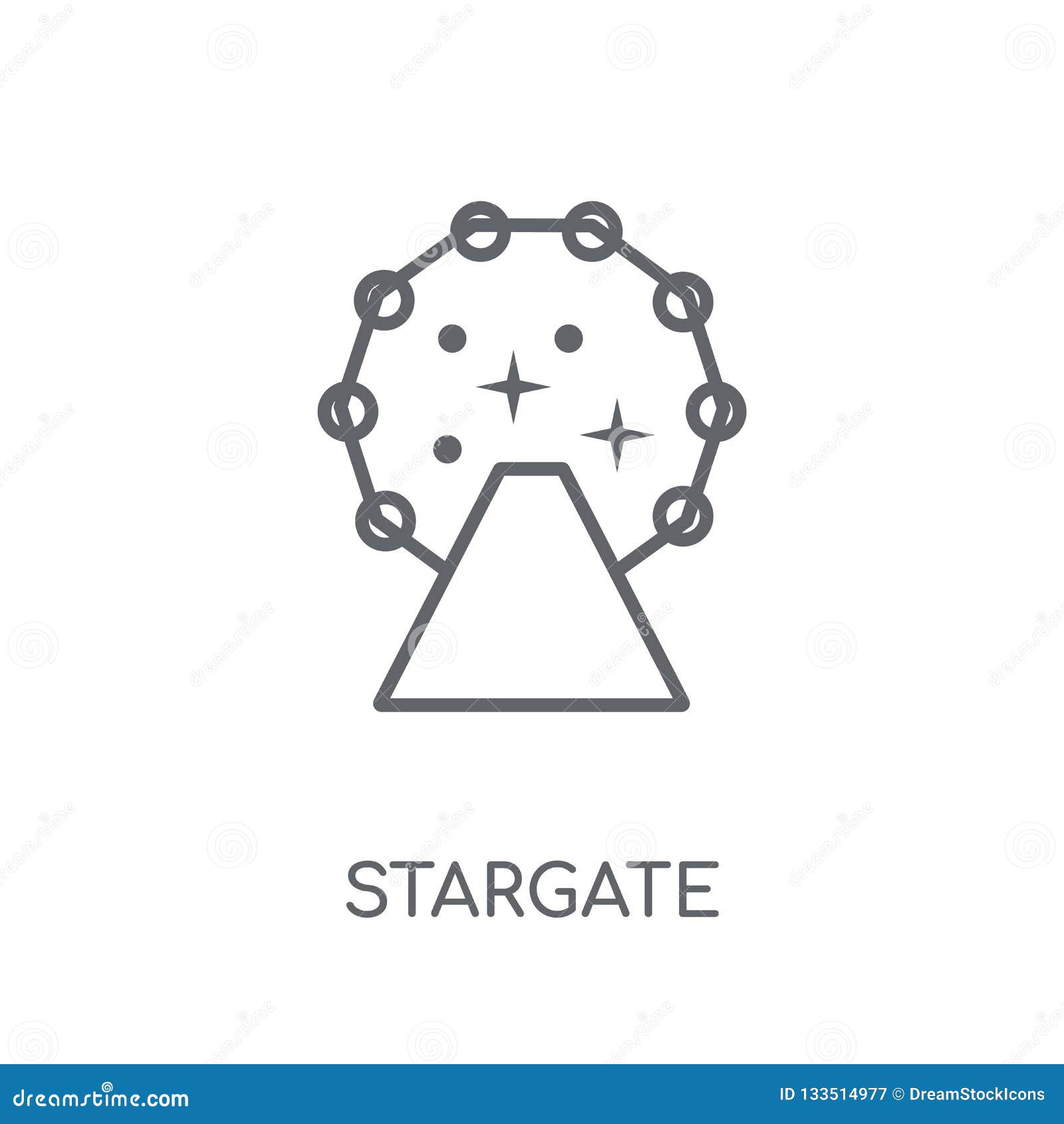 Stargate Linear Icon. Modern Outline Stargate Logo Concept on Wh Stock ...