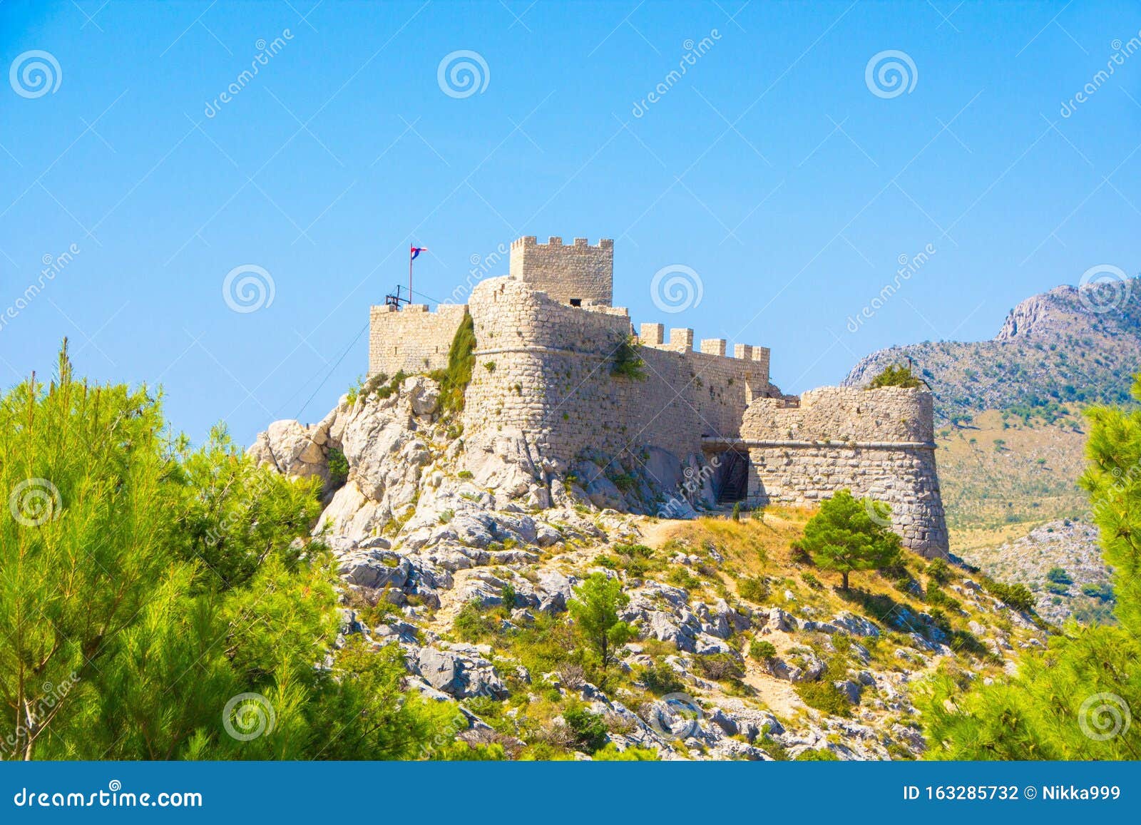 Starigrad Fortress in Omis, Croatia. Stock Photo - Image of castle ...